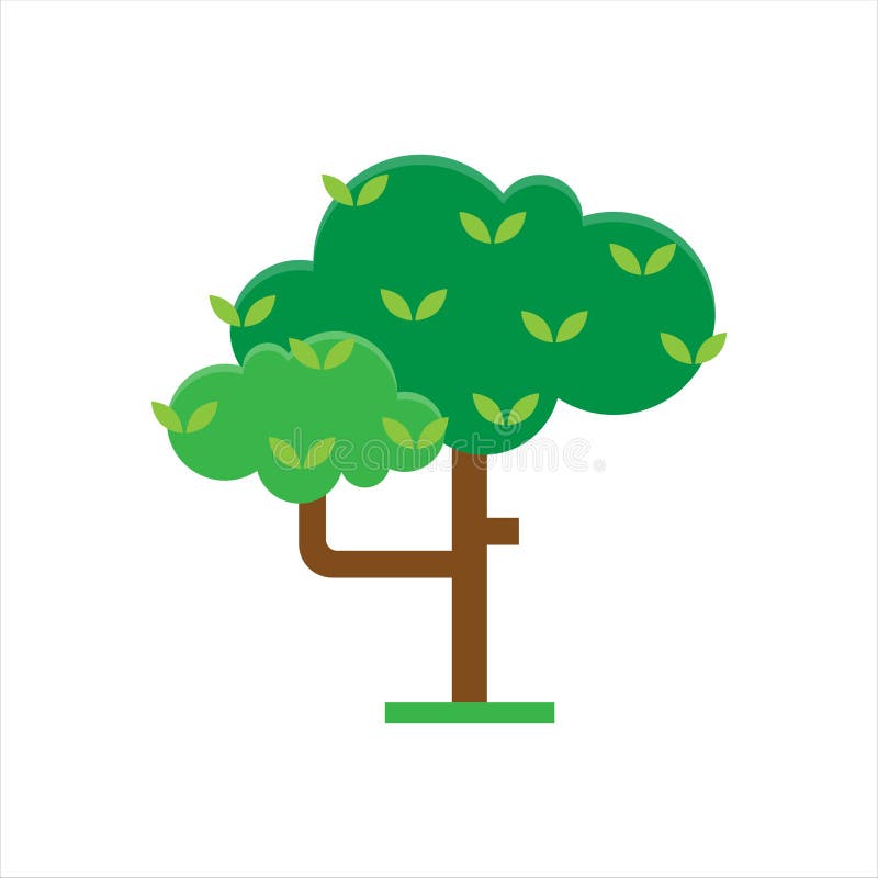 Fresh Green Big Tree Element Stock Vector - Illustration of cartoon ...
