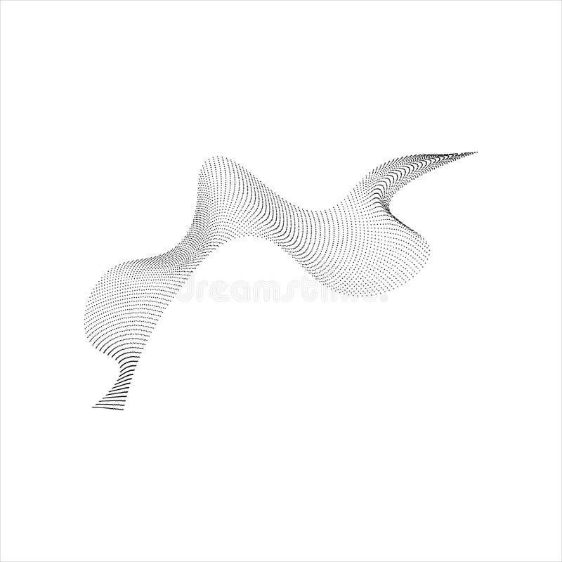 Abstract Halftone Wave Background Stock Vector - Illustration of wave ...