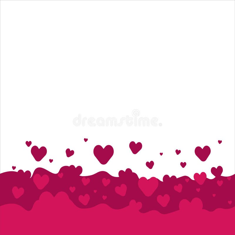 Heart Valentine Footer stock vector. Illustration of design - 268722095