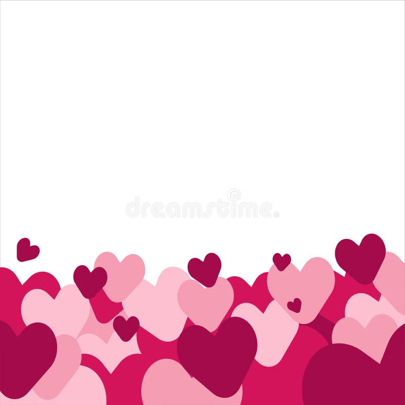 Heart Valentine Footer stock vector. Illustration of magenta - 268722078