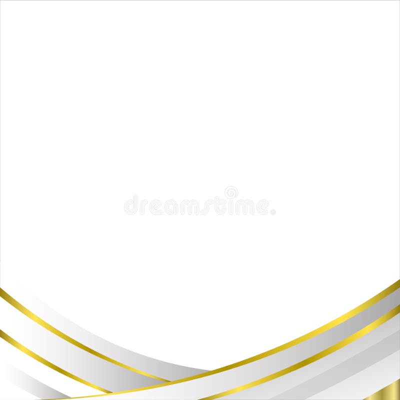 White and Gold Footer stock vector. Illustration of footer - 269013140