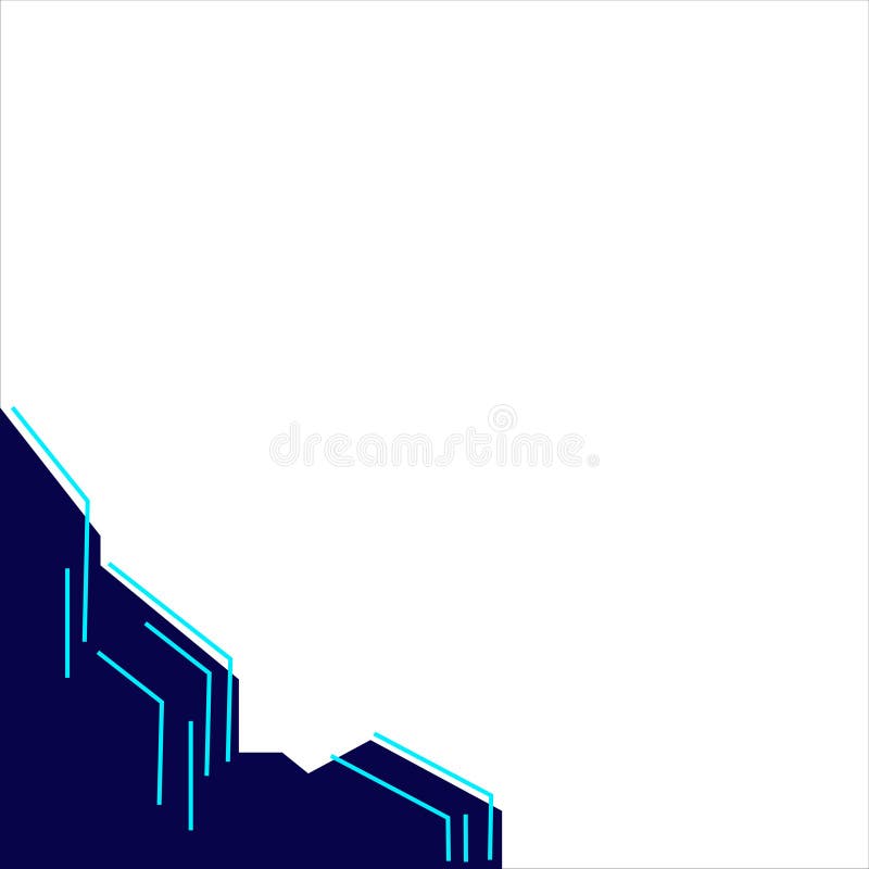 Set of Tech Corner Isolated on White Background. Design Element Stock ...