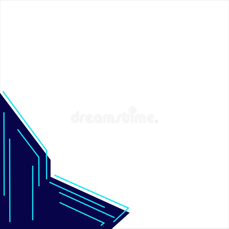 Set of Tech Corner Isolated on White Background. Design Element Stock ...