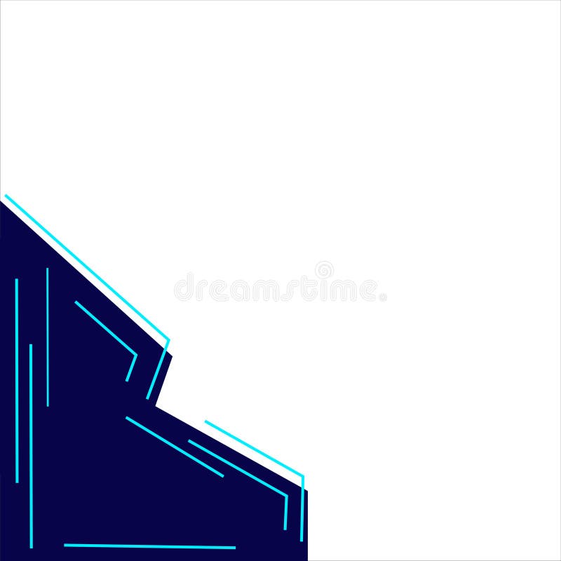 Set of Tech Corner Isolated on White Background. Design Element Stock ...