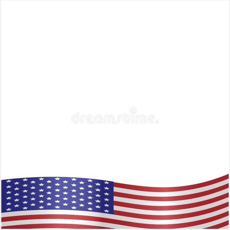 American Flag Border stock vector. Illustration of vector - 271186625