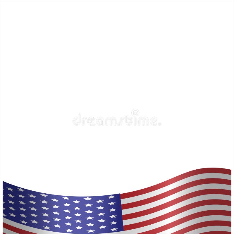 American Flag Border stock vector. Illustration of blue - 271186673