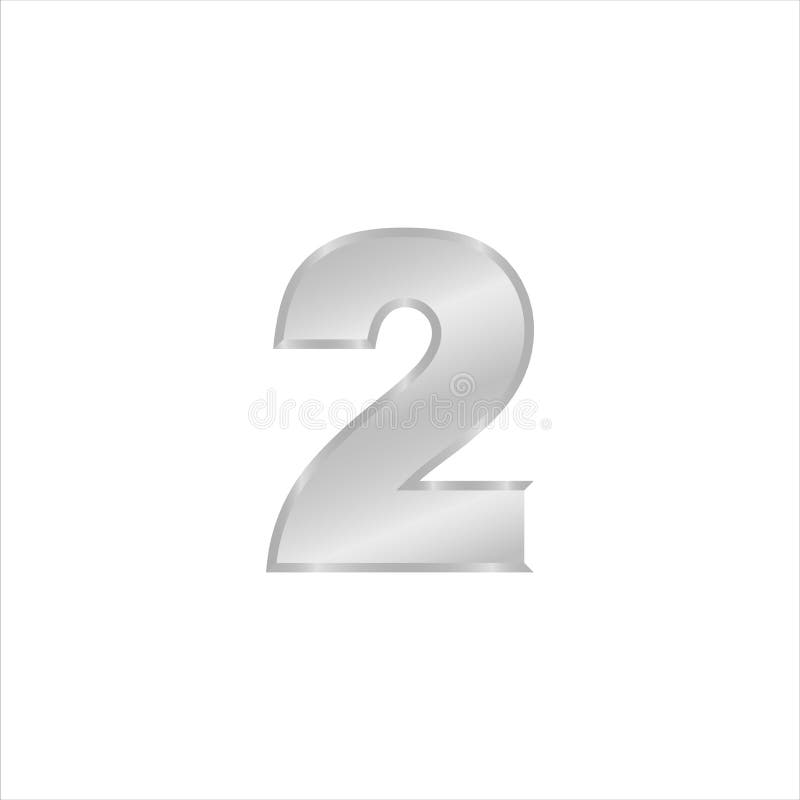 Elegant Silver Number stock vector. Illustration of template - 271187030