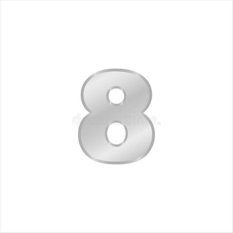 Elegant Silver Number stock vector. Illustration of presentation ...