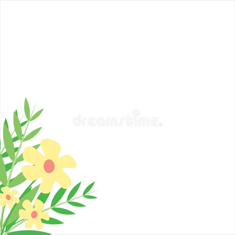 Spring Flower Corner stock vector. Illustration of white - 271943924