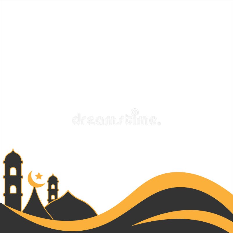 Islamic Mosque Border stock illustration. Illustration of arabic ...