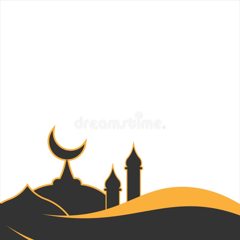 Islamic Mosque Border stock vector. Illustration of orange - 272258687