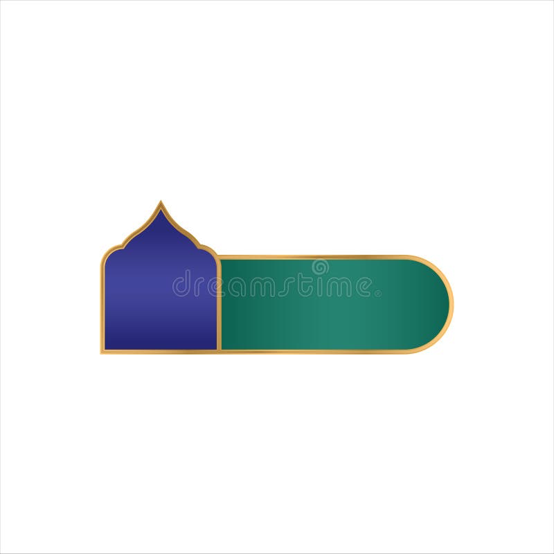Islamic Button Sign stock vector. Illustration of arabesque - 273546253