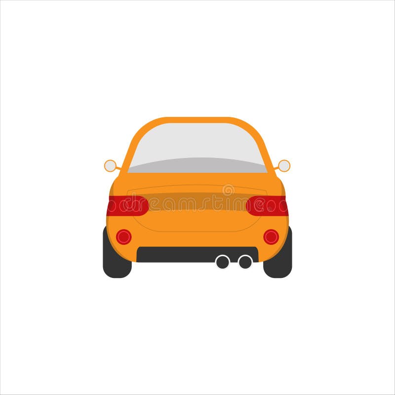 Car Back View stock vector. Illustration of luxury, road - 274643478