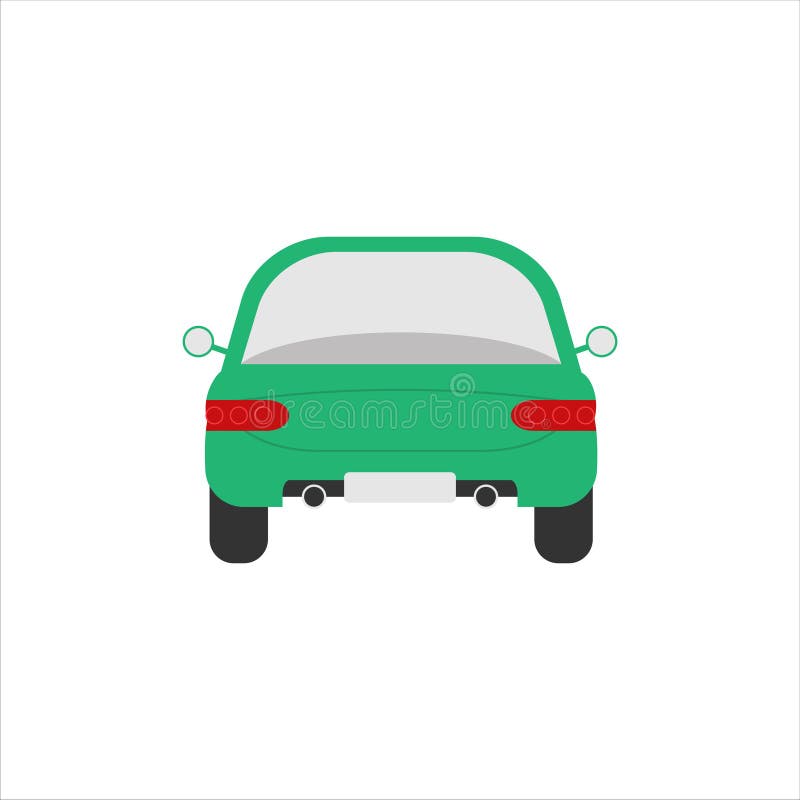 Car Back View stock vector. Illustration of line, drive - 274643484