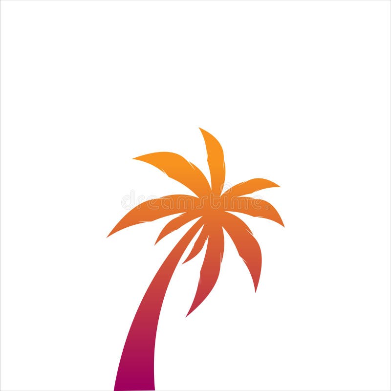 Gradient Palm Tree stock vector. Illustration of pink - 274744246