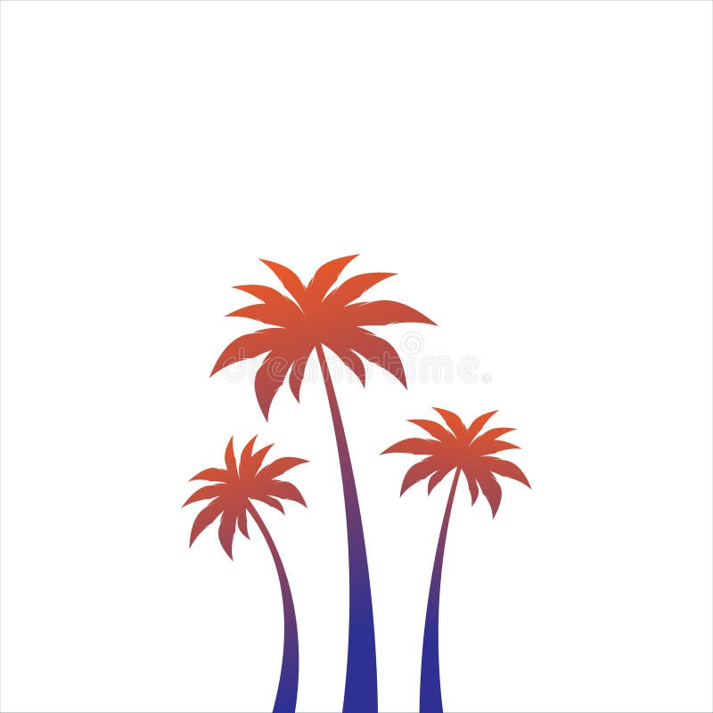 Gradient Palm Tree stock vector. Illustration of flower - 274744260