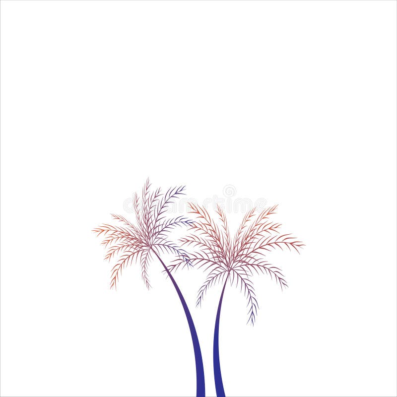 Gradient Palm Tree stock vector. Illustration of plant - 274744281