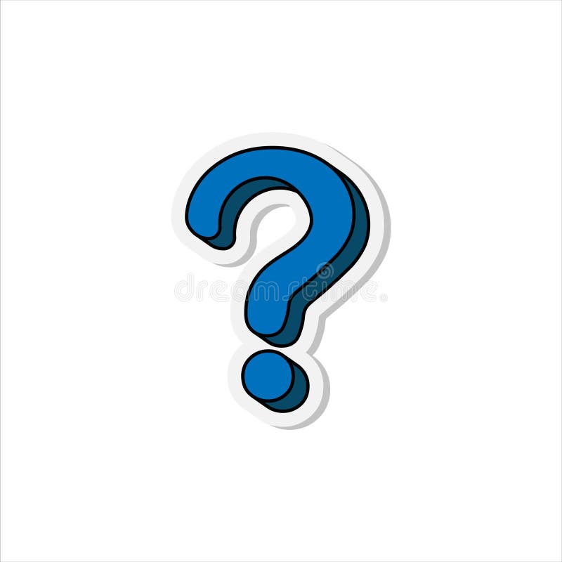 Question Mark Sticker stock vector. Illustration of idea - 274954974