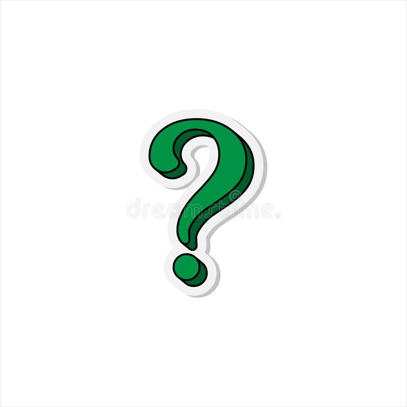 Question Mark Sticker stock vector. Illustration of sign - 274954988