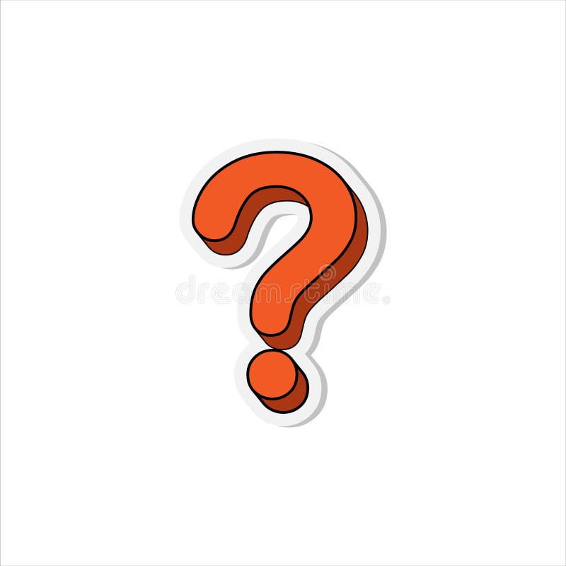 Question Mark Sticker stock vector. Illustration of symbol - 274954990