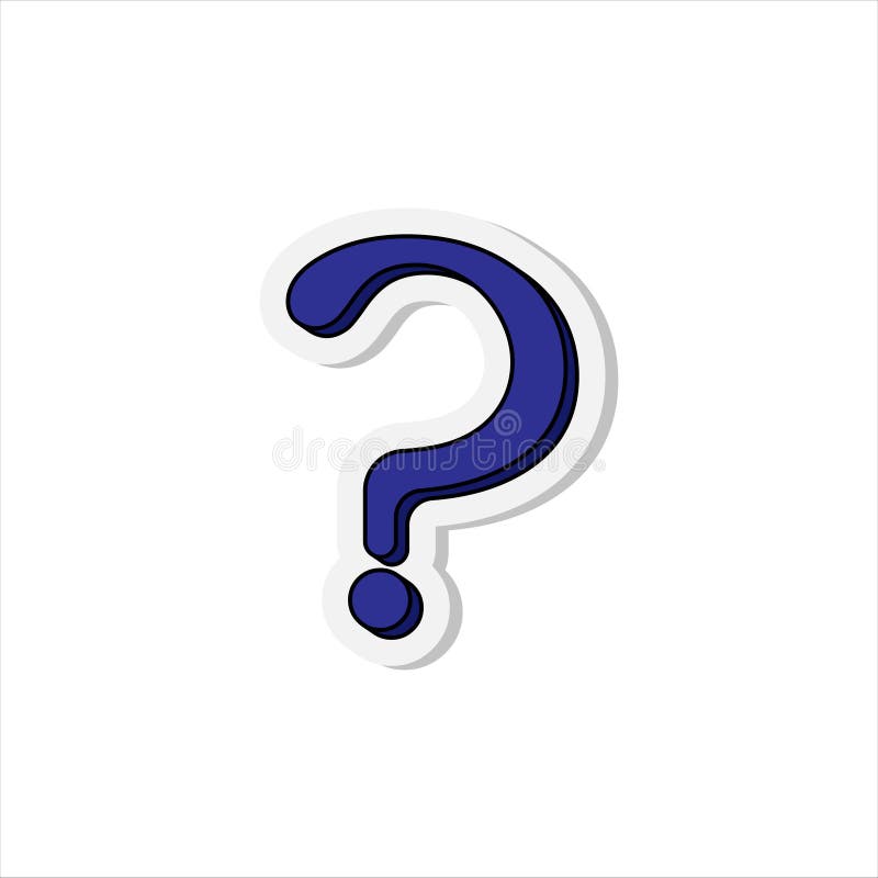 Question Mark Sticker stock vector. Illustration of idea - 274954993