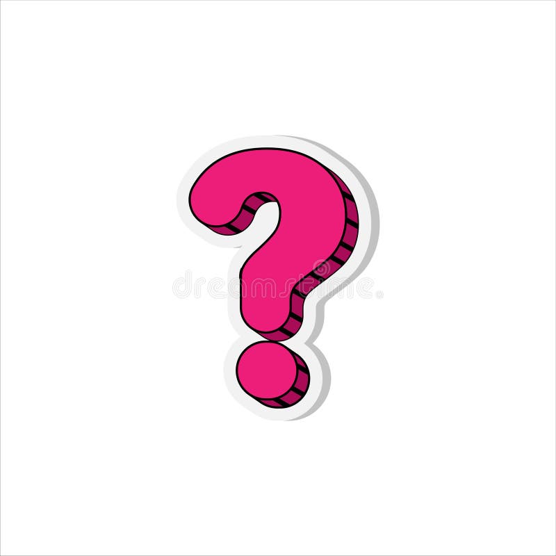 Question Mark Sticker stock vector. Illustration of purple - 274955016