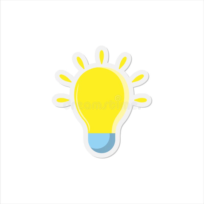 Light Bulb Sticker stock vector. Illustration of brand - 274955176