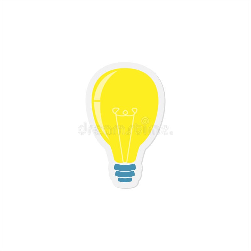Light Bulb Sticker stock vector. Illustration of diagram - 274955185