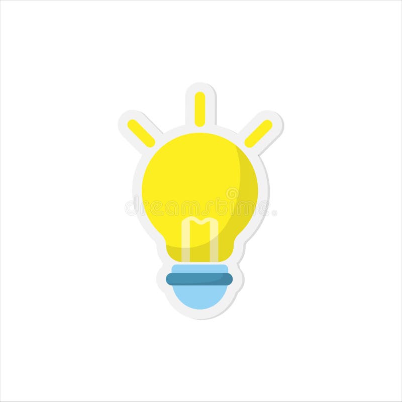 Light Bulb Sticker stock vector. Illustration of presentation - 274955188