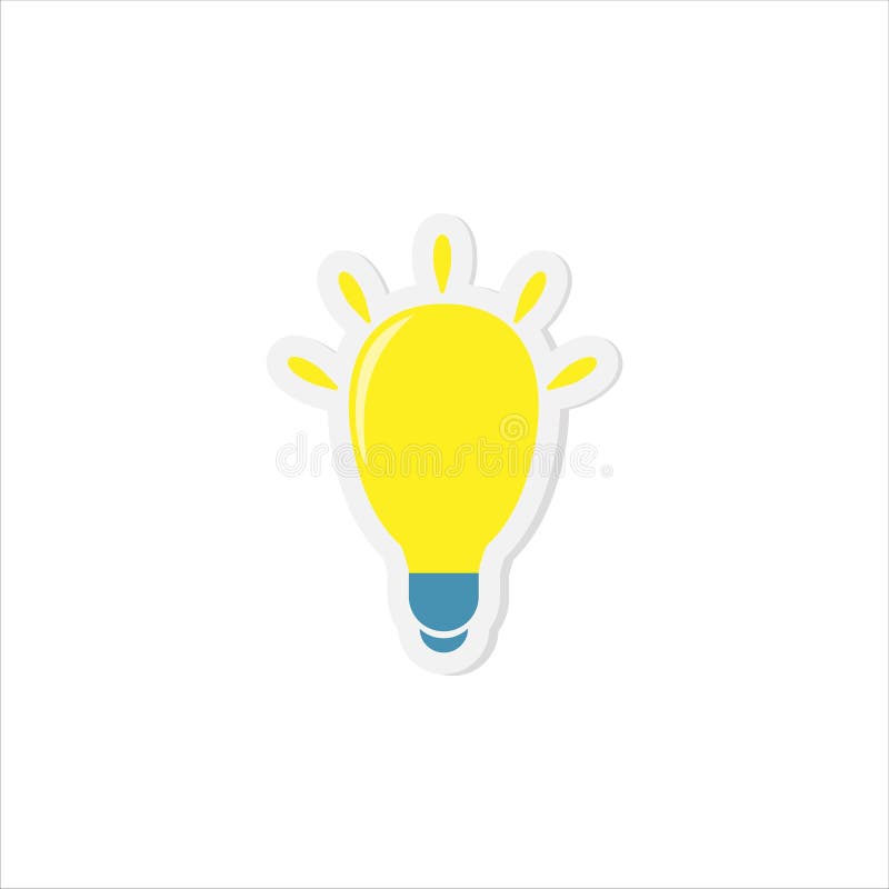 Light Bulb Sticker stock vector. Illustration of light - 274955199