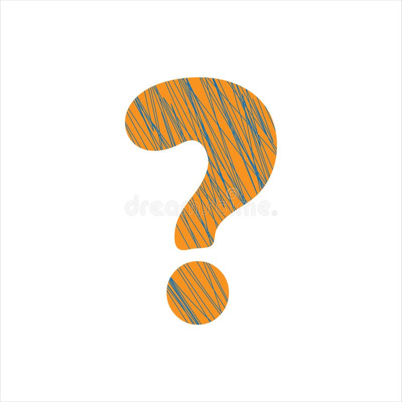 Doodle Question Mark stock vector. Illustration of petal - 276989675