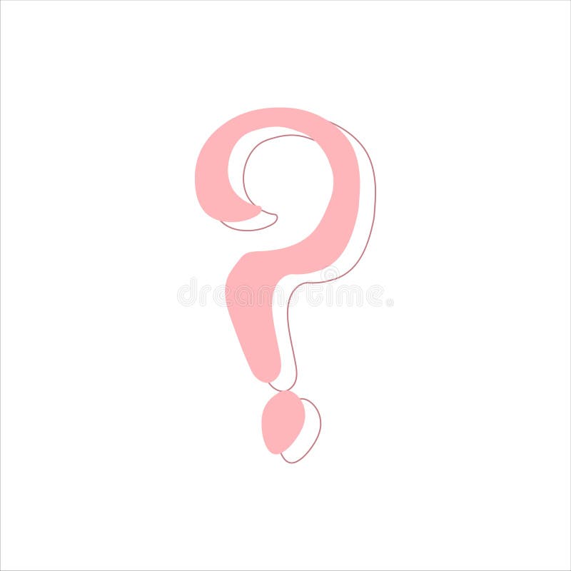 Doodle Question Mark stock vector. Illustration of brand - 276989693