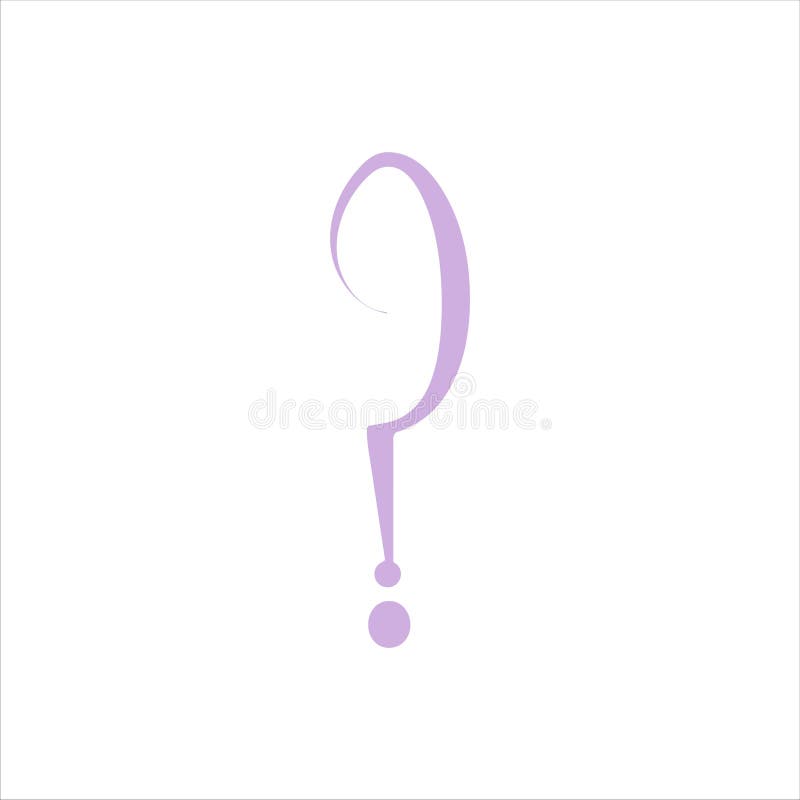 Doodle Question Mark stock vector. Illustration of purple - 276989705