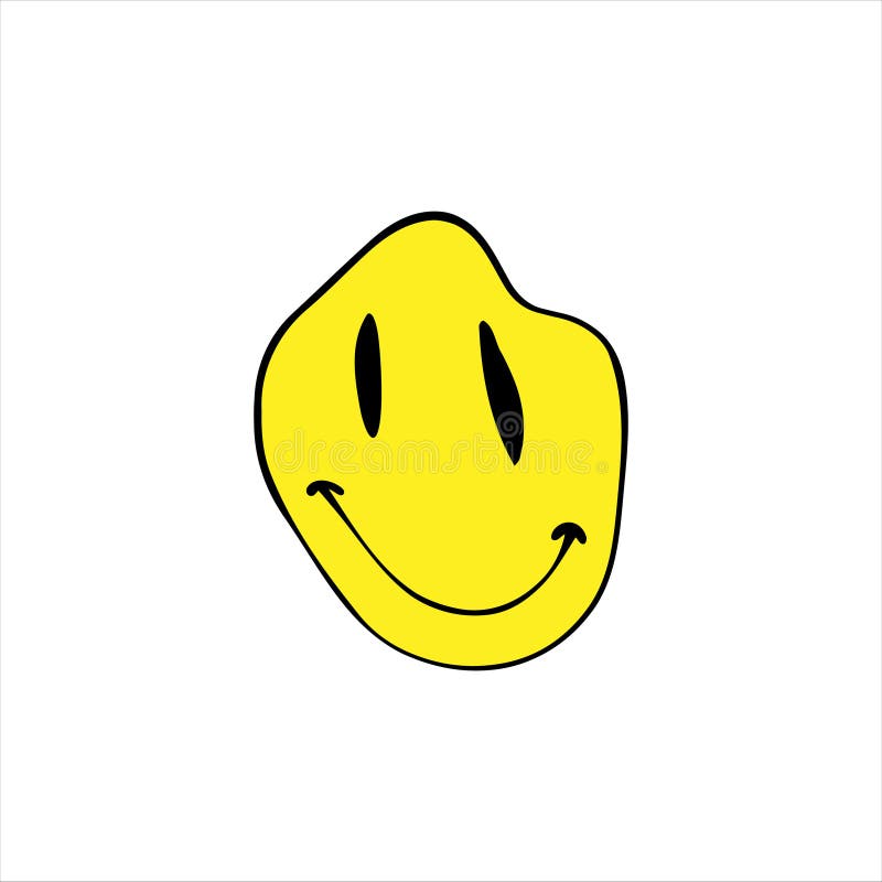 70s Retro Smiley Pattern stock vector. Illustration of century - 235507008