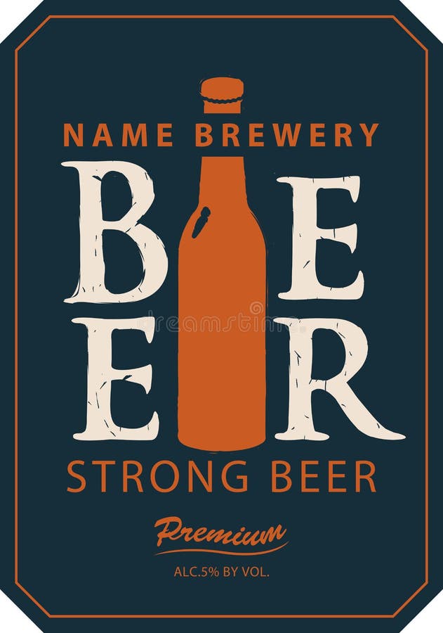 Template vector beer label stock vector. Illustration of logo - 88000368