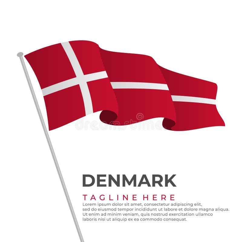 Template Vector Denmark Flag Modern Design Stock Vector - Illustration ...