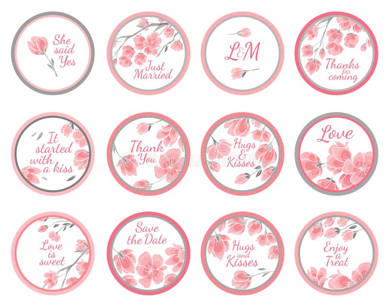 Template Vector Greeting Labels - Wedding Gift for Guest Stock Vector ...