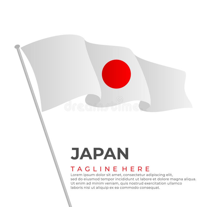 Template Vector Japan Flag Modern Design Stock Vector - Illustration of ...