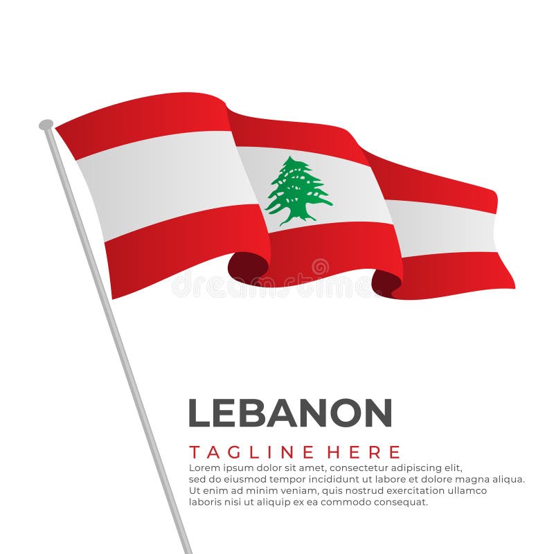 Template Vector Lebanon Flag Modern Design Stock Vector - Illustration ...