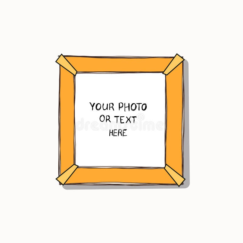 Template Vector Photo Frames Stock Vector - Illustration of hand ...