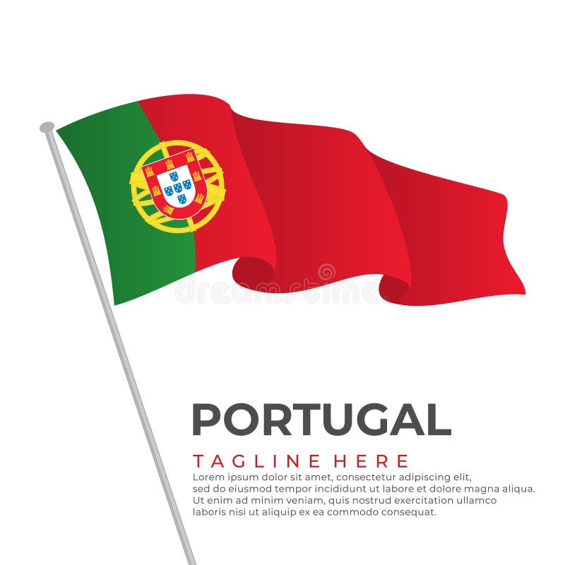 Template Vector Portugal Flag Modern Design Stock Vector - Illustration ...
