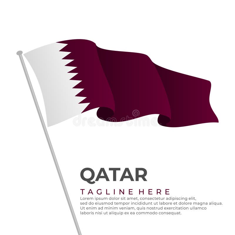 Template Vector Qatar Flag Modern Design Stock Vector - Illustration of ...