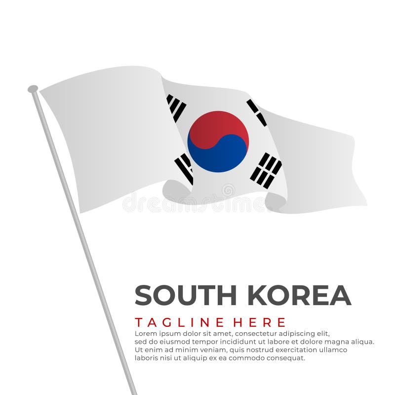 Template Vector South Korea Flag Modern Design Stock Vector ...