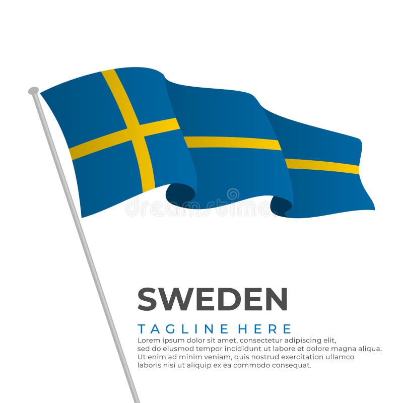 Template Vector Sweden Flag Modern Design Stock Vector - Illustration ...