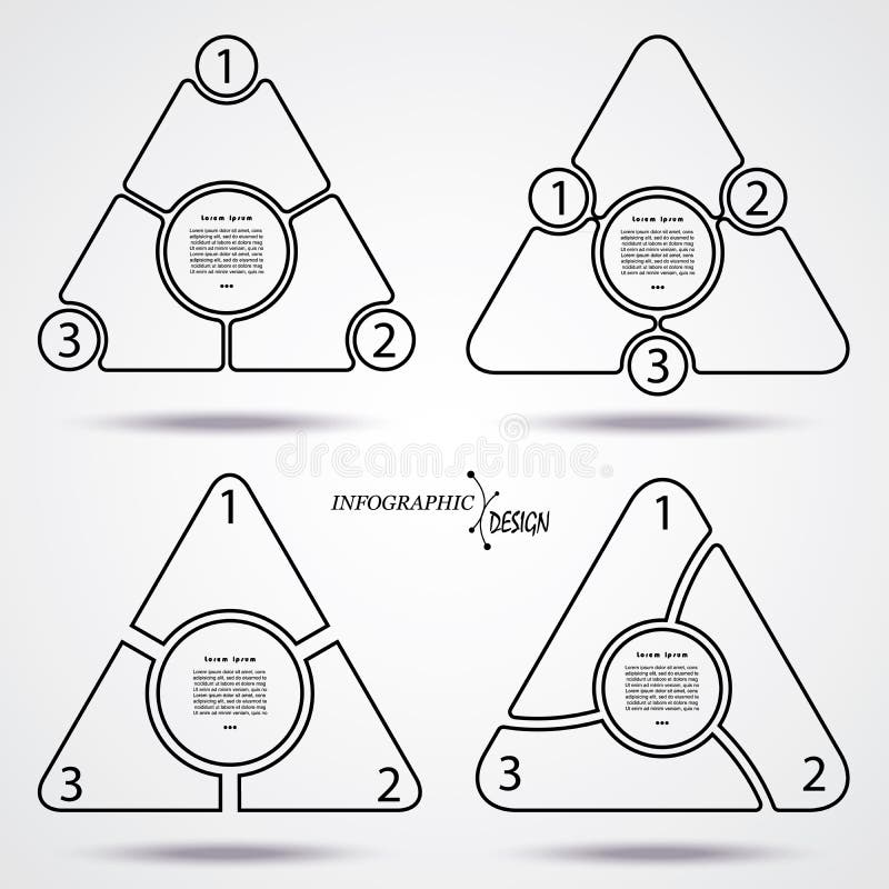 Template Vector Triangles for Infographic. Flat Design Stock Vector ...