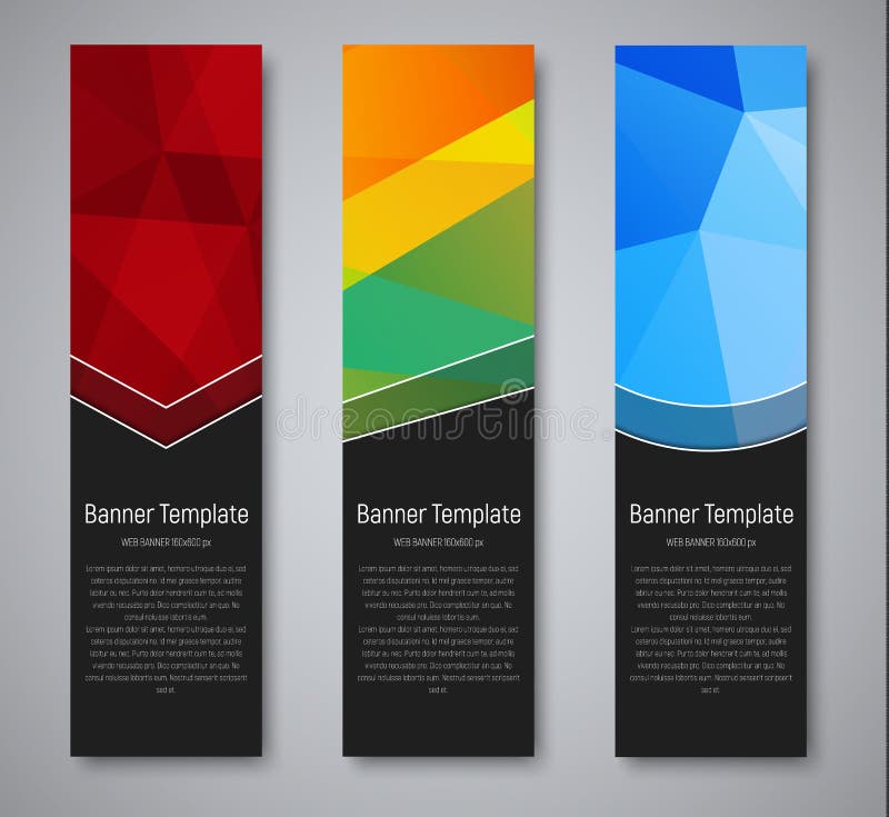 Template Vertical Web Banner Stock Vector - Illustration of corporate ...