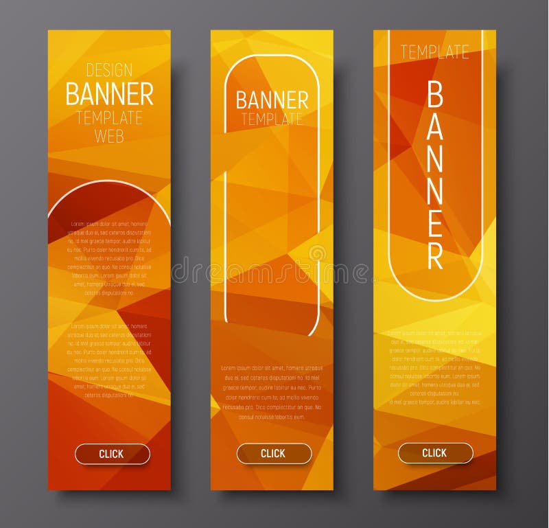Vertical Polygonal Banners Template 001 Stock Vector - Illustration of ...