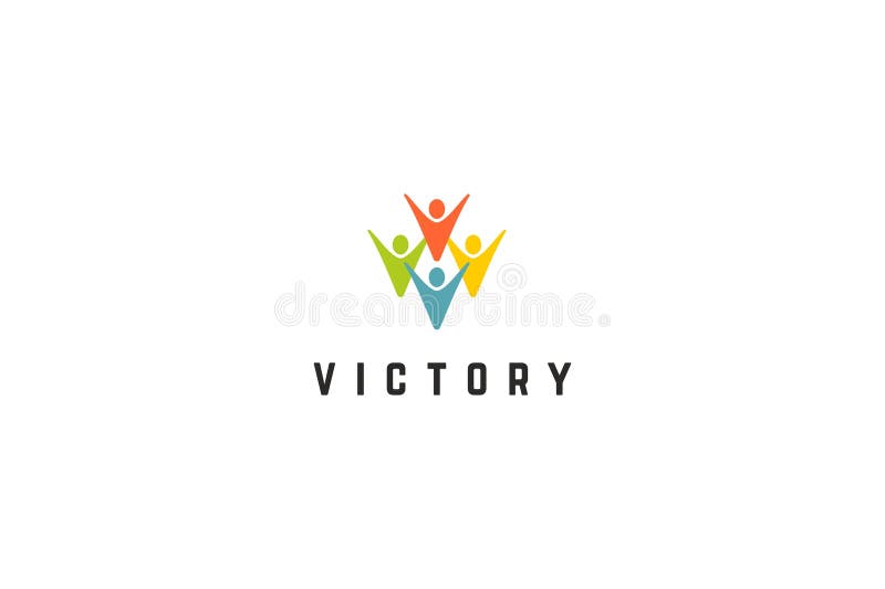 Template Victory Logo Solution Stock Vector - Illustration of winning ...