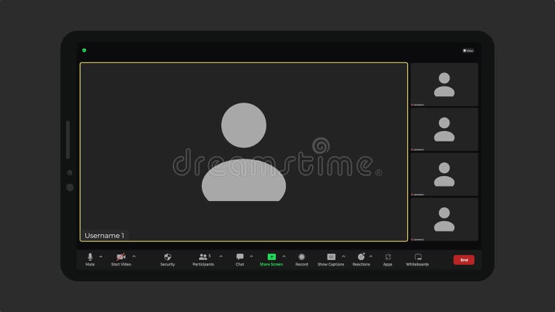 Template Video Conference User Interface. Application for Social ...
