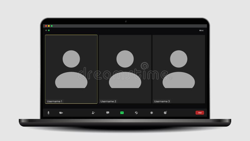 Template Video Conference User Interface. Application for Social ...